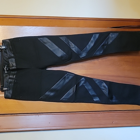 Boom Boom Jeans | Jeans | Boom Boom Jeans With Faux Leather Accents ...